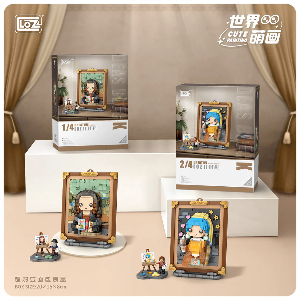 Buy LOZ Mini Block Cute Painting 1286 Mona Lisa Zhai 1287 Girl Online ...