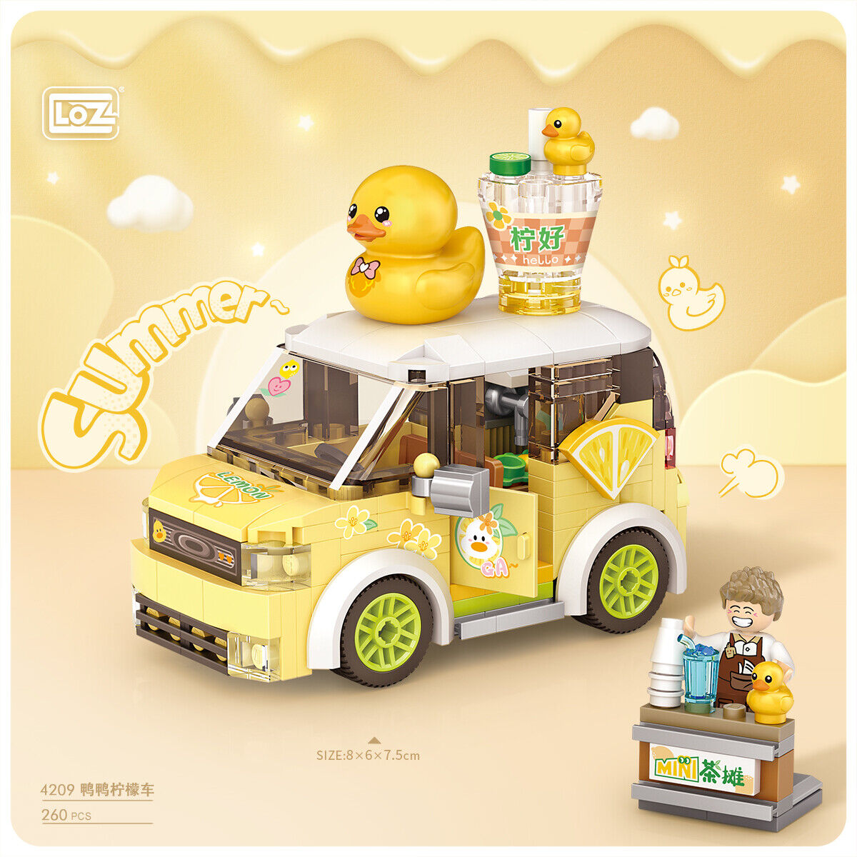 Buy LOZ 4207 Sweet Ice Cream Truck 4208 Bunny Radish Car 4209 Duck ...